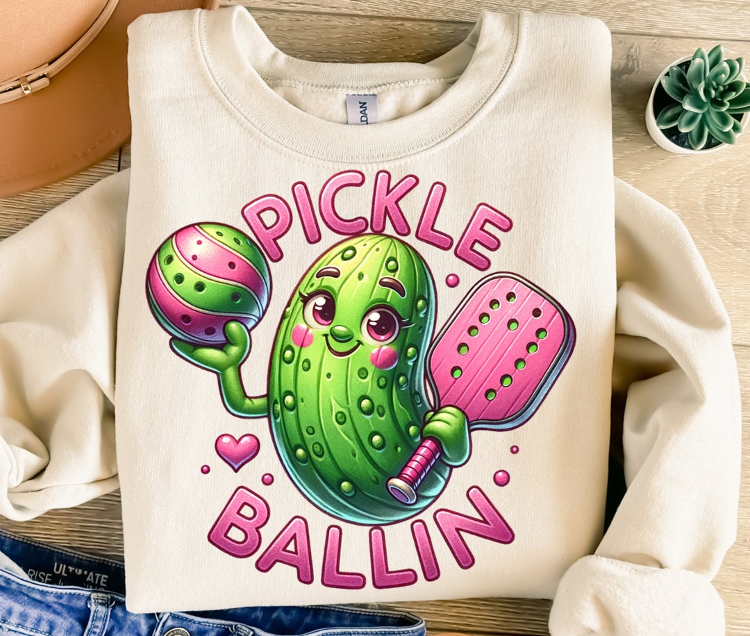 Pickle Ballin Png, Sublimation Design, Cute Funny Pickleball Png, Sport ...