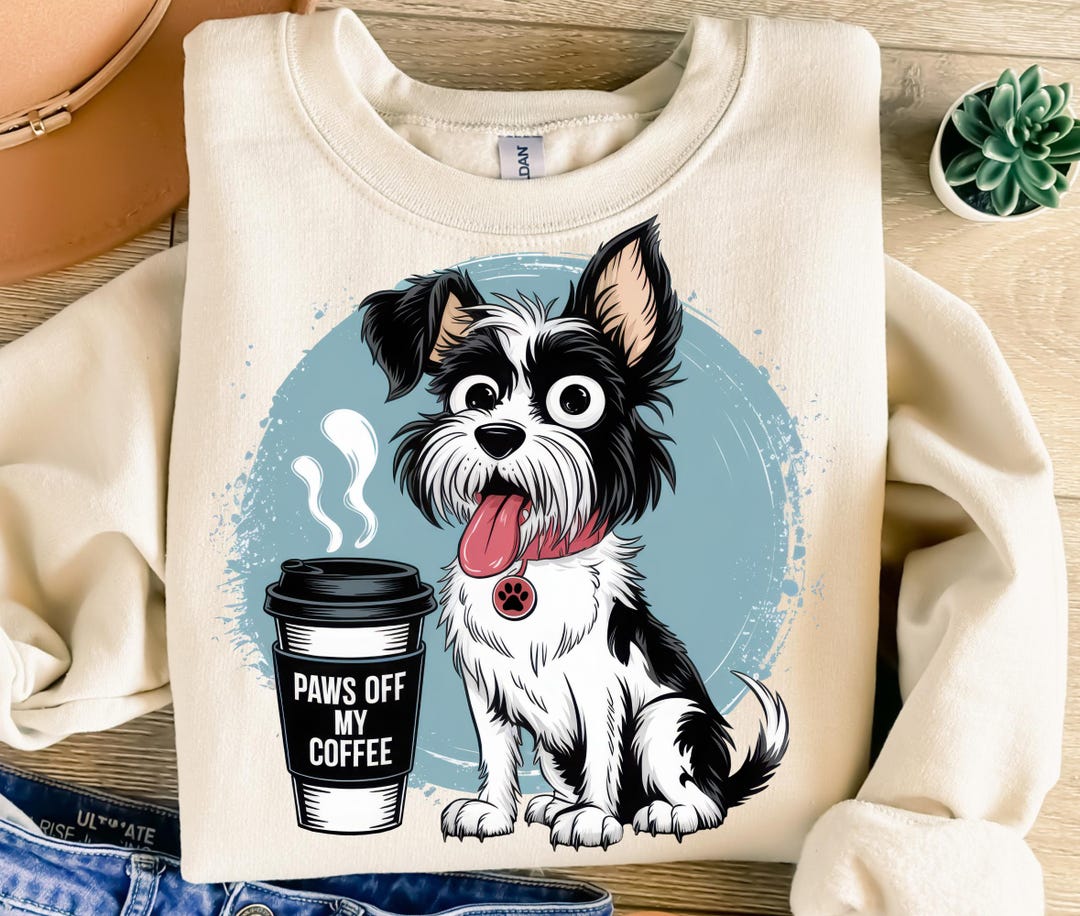 Paws off My Coffee Png, Sublimation Design, Dog Mom Png, Coffee Lover ...