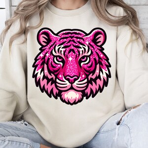 Sparkly Tiger Png, Sublimation Design, Pink Glitter Tiger Png, Mascot ...