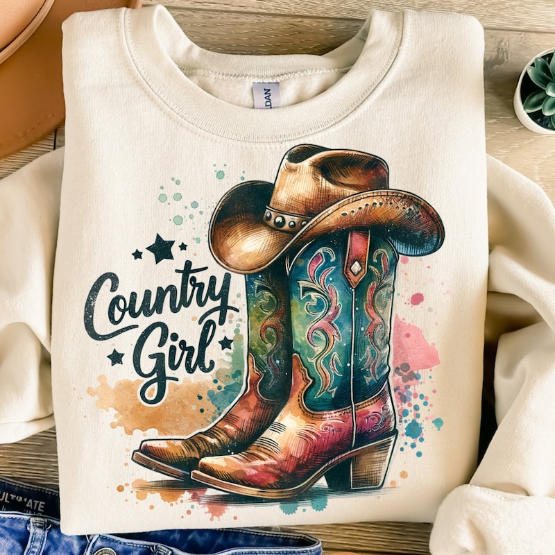 Vintage Western Hat Dtf - Etsy