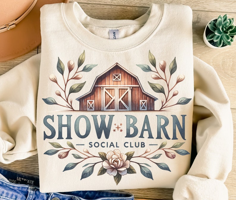 Show Barn Social Club Png, Sublimation Design, Farm Png, Stock Show Png ...