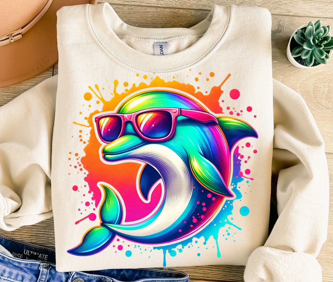 Colorful Dolphin Png, Sublimation Design, Summer Sublimation, Dolphin ...