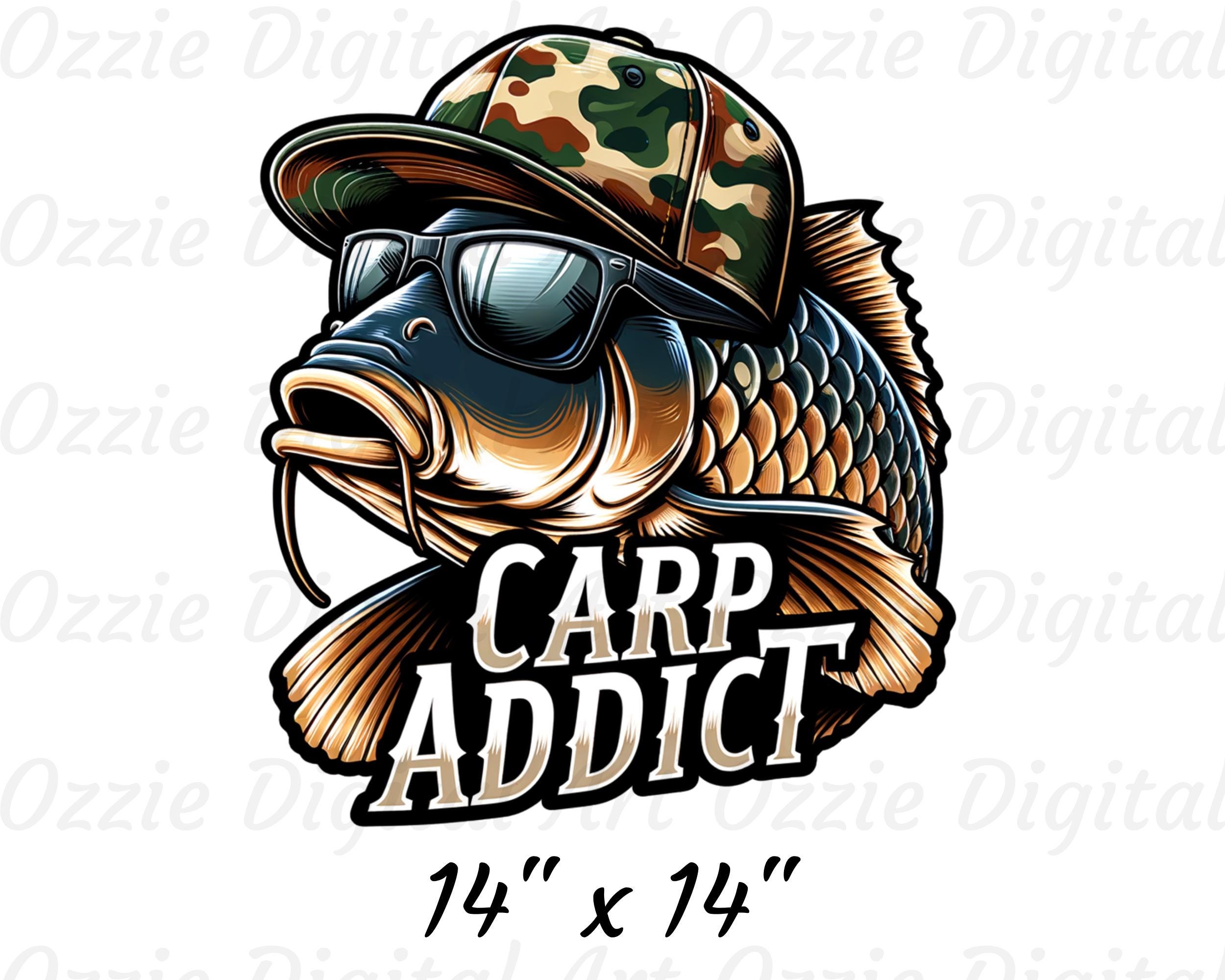 Carp Addict Png, Sublimation Design, Fishing Png, Camouflage Png, Funny ...