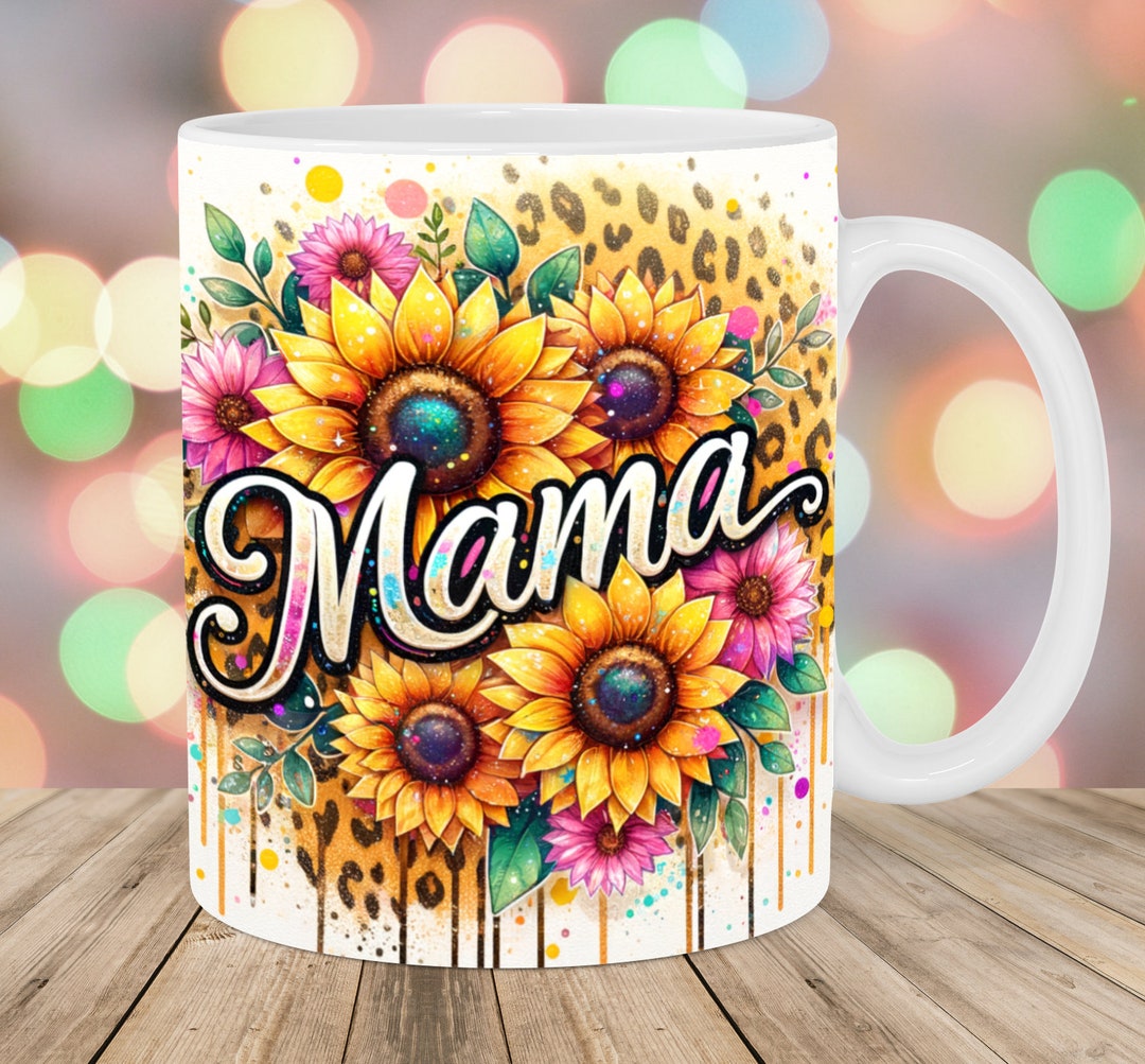 Mama Mug Wrap, 11oz and 15oz Mug Template, Colorful Mug Sublimation ...