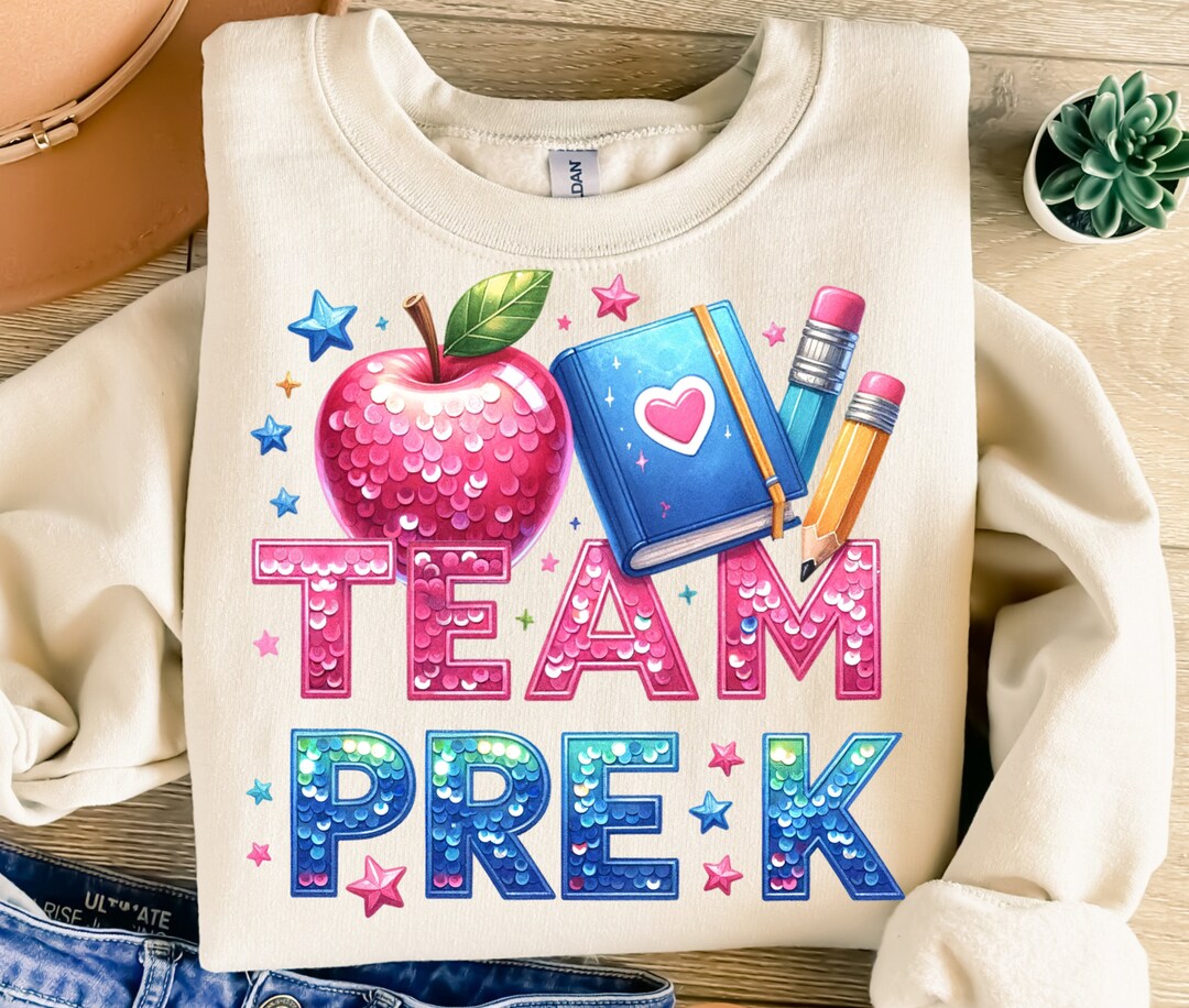 Team Pre-k Png, Sublimation Design, Kids Png, Pre-kindergarten Png ...