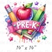 Pre-k Png, Sublimation Design, Kids Png, Pre-kindergarten Png, Colorful ...