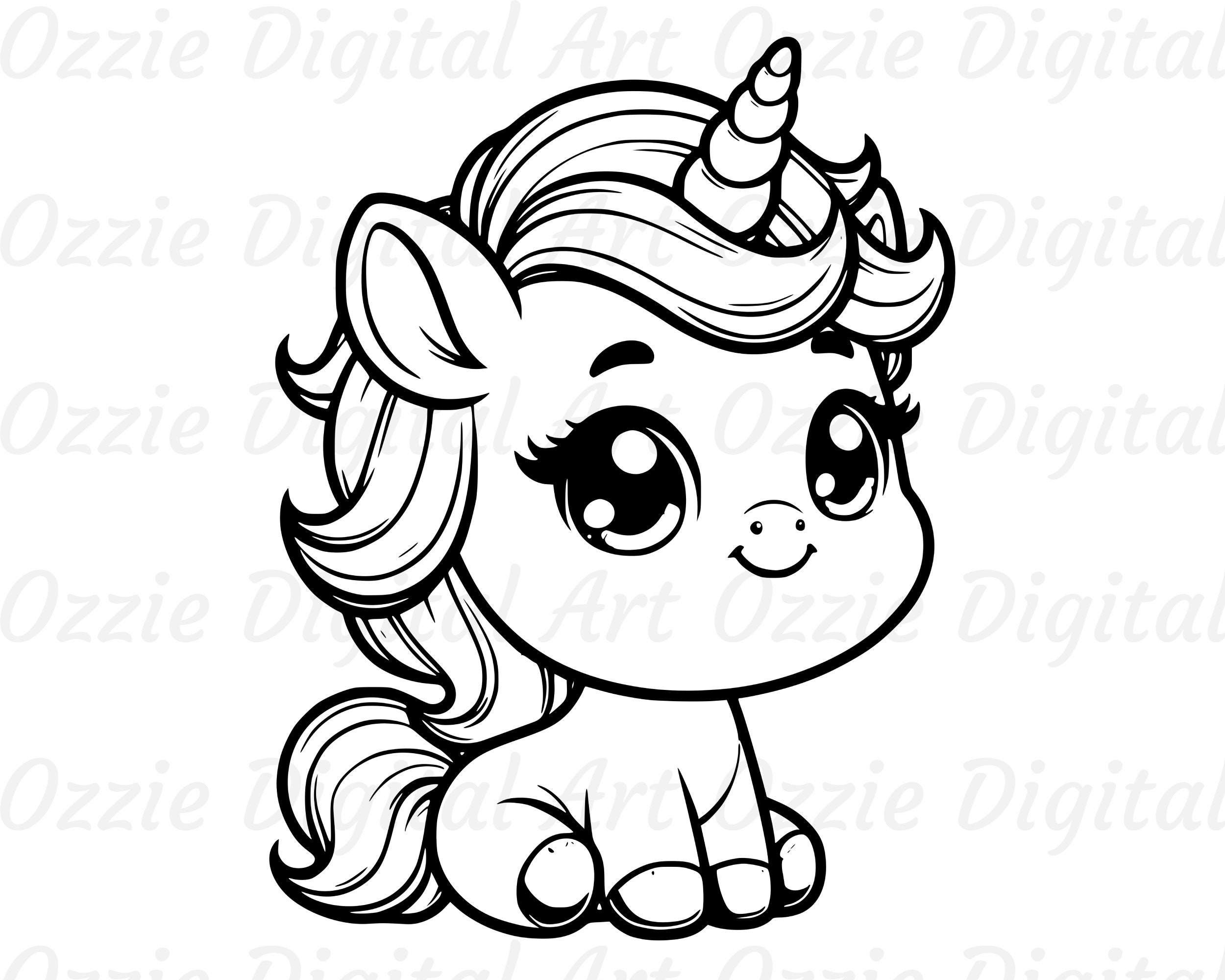 Baby Unicorn Svg & Png, Unicorn Clipart, Cute Unicorn Vector Image ...