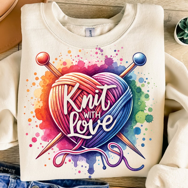 Knitting Image Dtf Design - Etsy