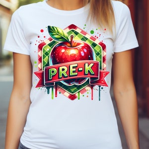 Pre-k Png, Sublimation Design, Pre-kindergarten Png, Apple Png, Kids ...
