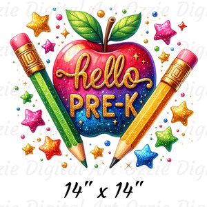 Hello Pre-k Png, Sublimation Design, Kids Png, Pre-kindergarten Png ...