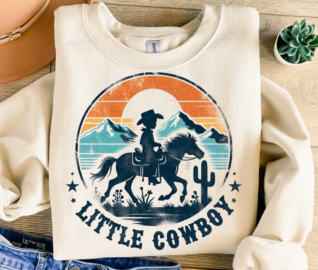 Little Cowboy Png, Sublimation Design, Horse Png, Western Sublimation ...