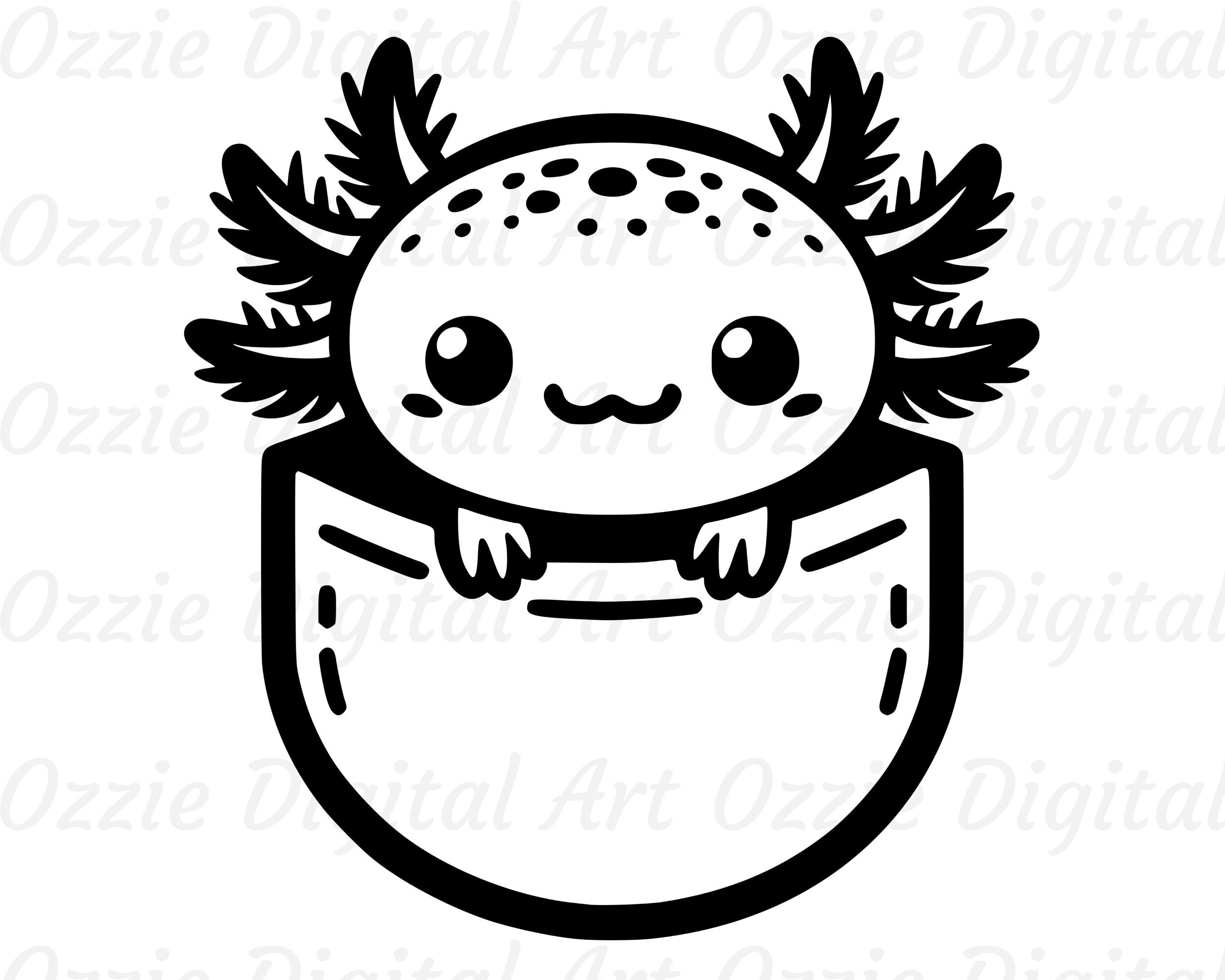 Pocket Axolotl Svg & Png, Axolotl Clipart, Cute Axolotl Vector Image ...