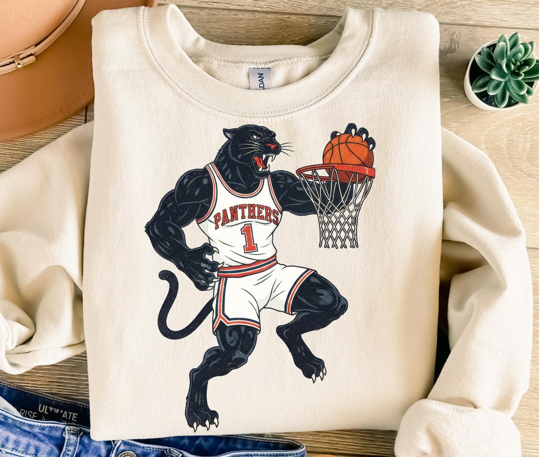 Basketball Panthers Mascot Shirt PNG for Sublimation - Etsy