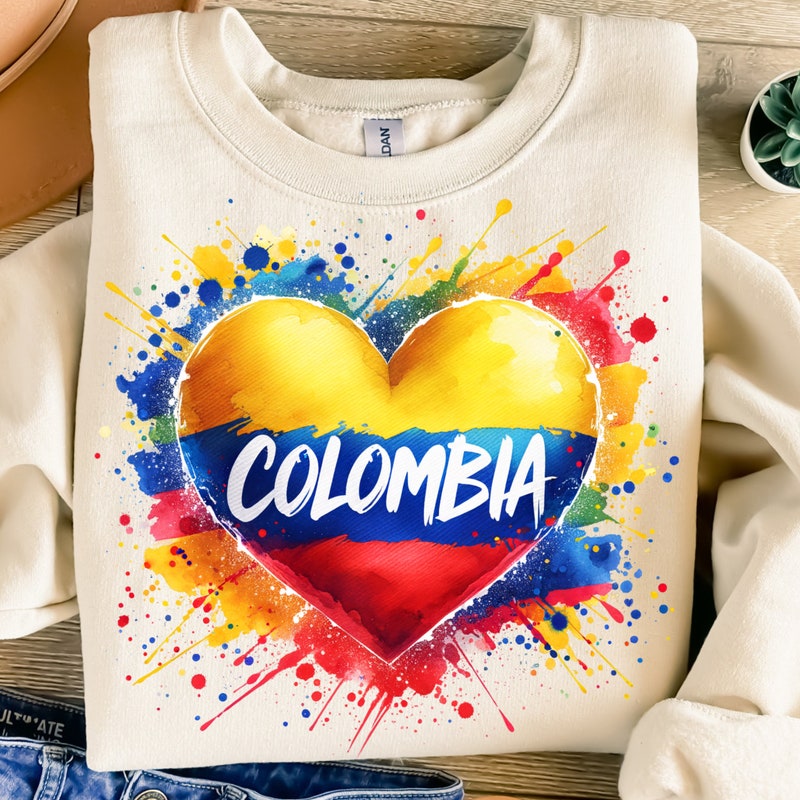 Colombia Flag Sweatshirt - Etsy UK