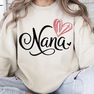 Nana Png, Sublimation Design, Grandma Png, Heart Png, Retro Png ...