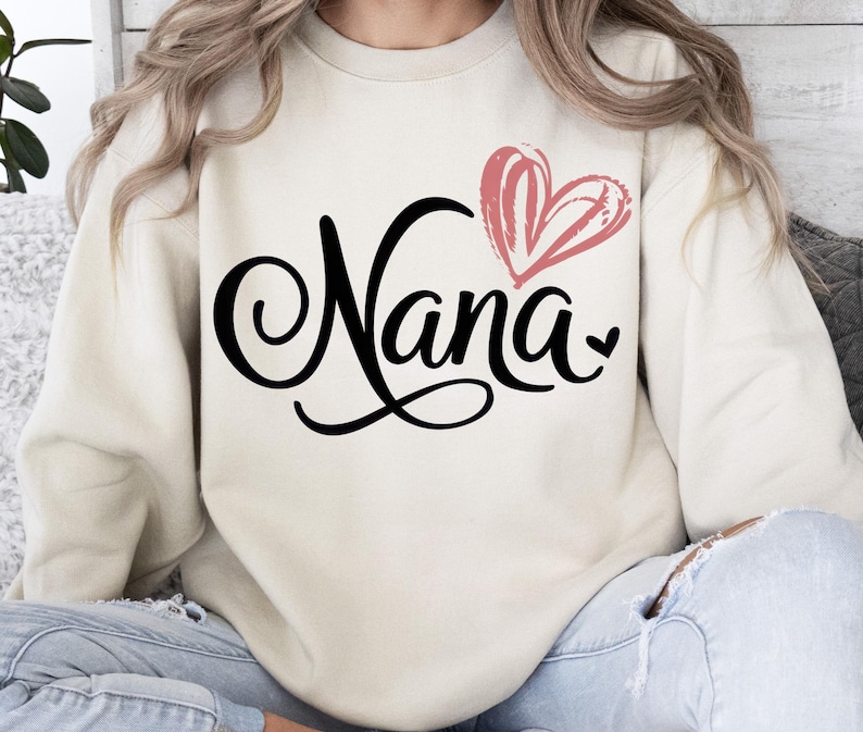 Nana Heart Shirt PNG for Sublimation - Etsy