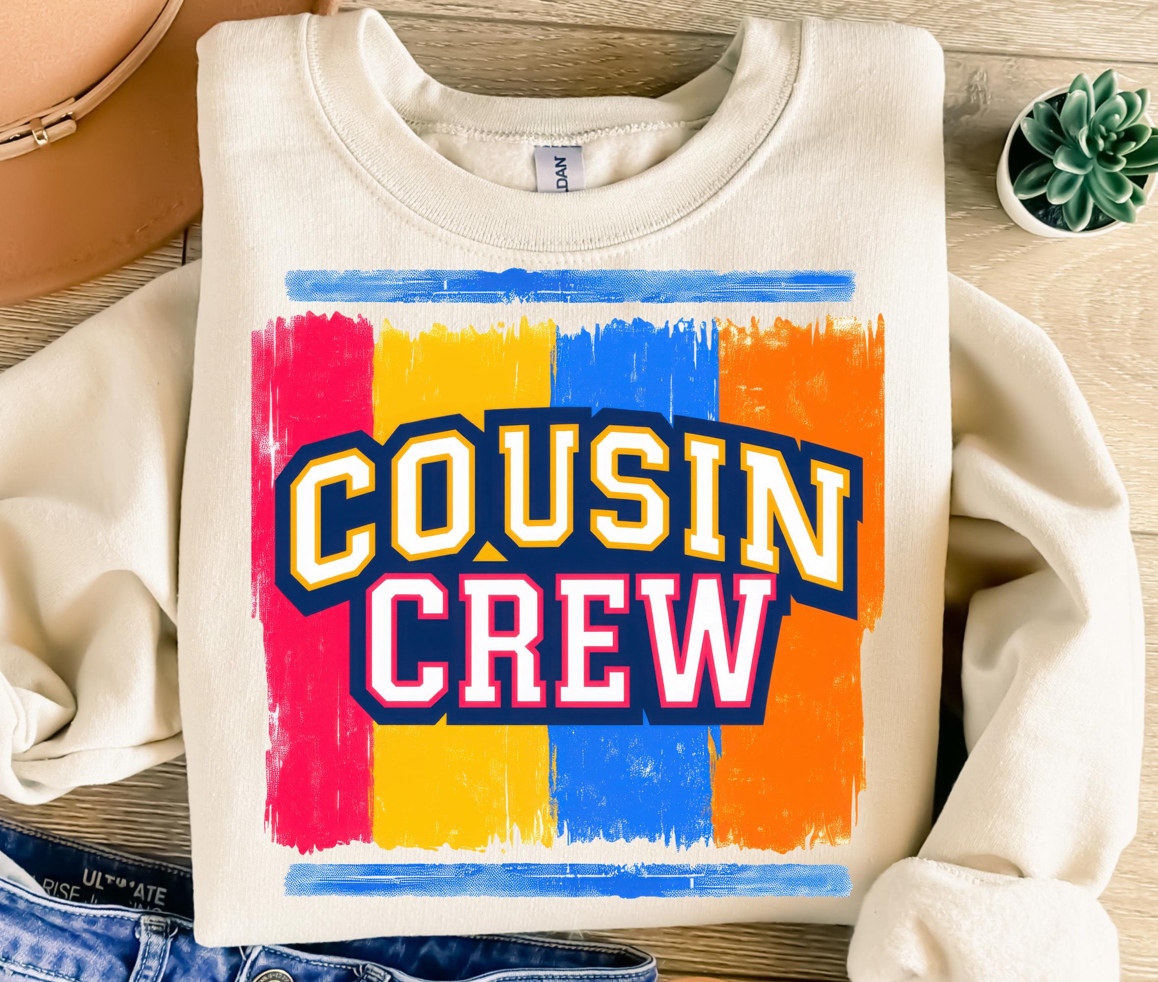 Cousin Crew Png, Sublimation Design, Colorful Png, Kids Png, Family ...
