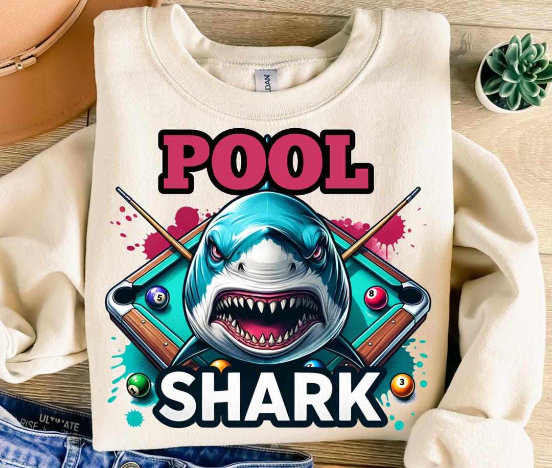 Pool Shark Png, Sublimation Design, Billiards Png, Snooker Png, Trendy ...