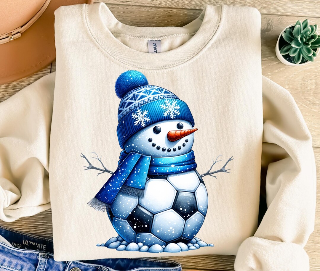 Soccer Snowman Png, Sublimation Design, Christmas Png, Winter Png, Game ...