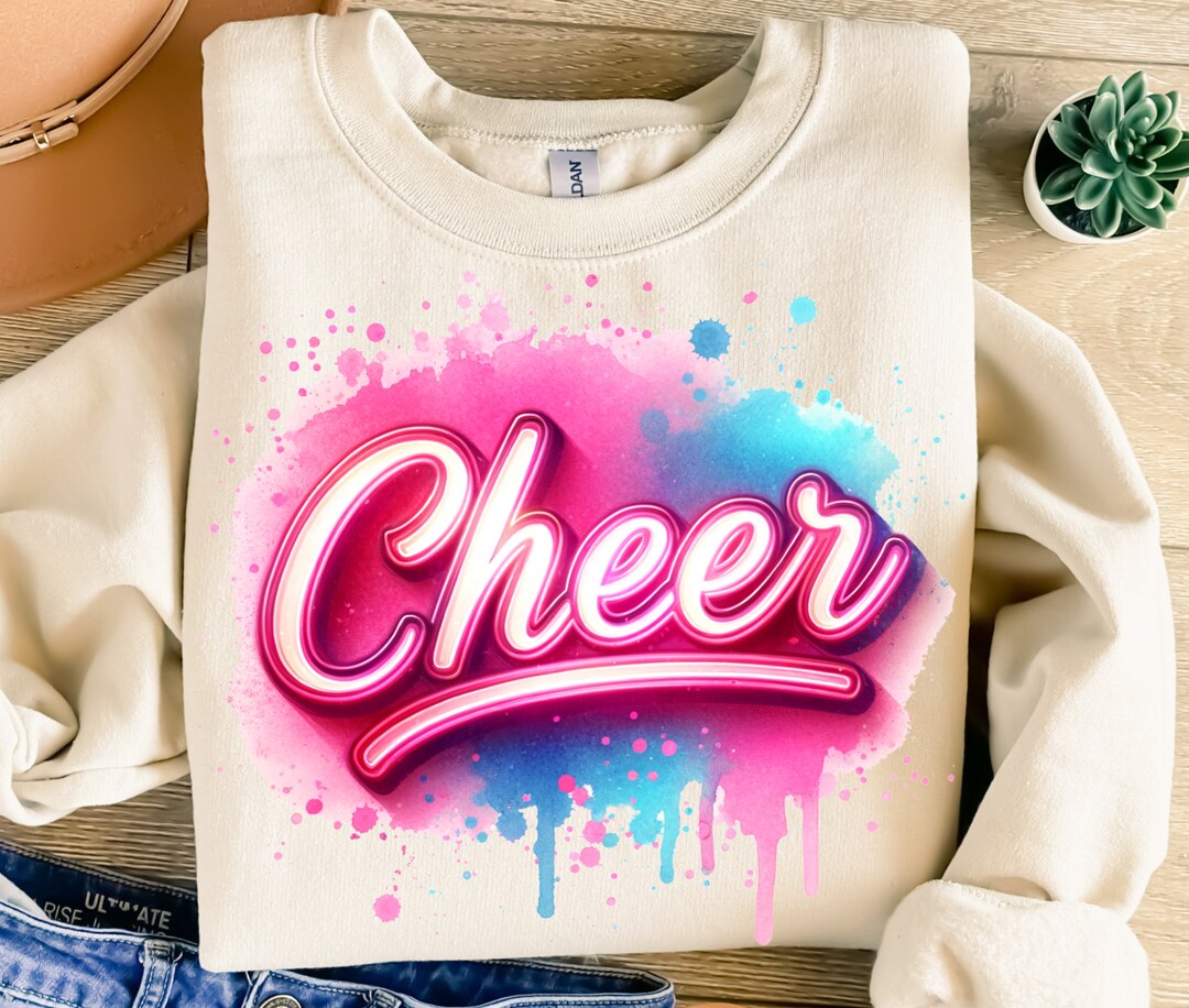 Cheer Png, Sublimation Design, Pink Neon Png, Cheerleader Png, Sport ...