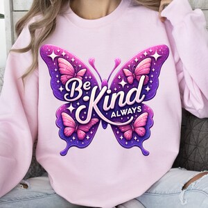 Be Kind Always Png, Sublimation Design, Be Kind Clipart, Pink Purple ...