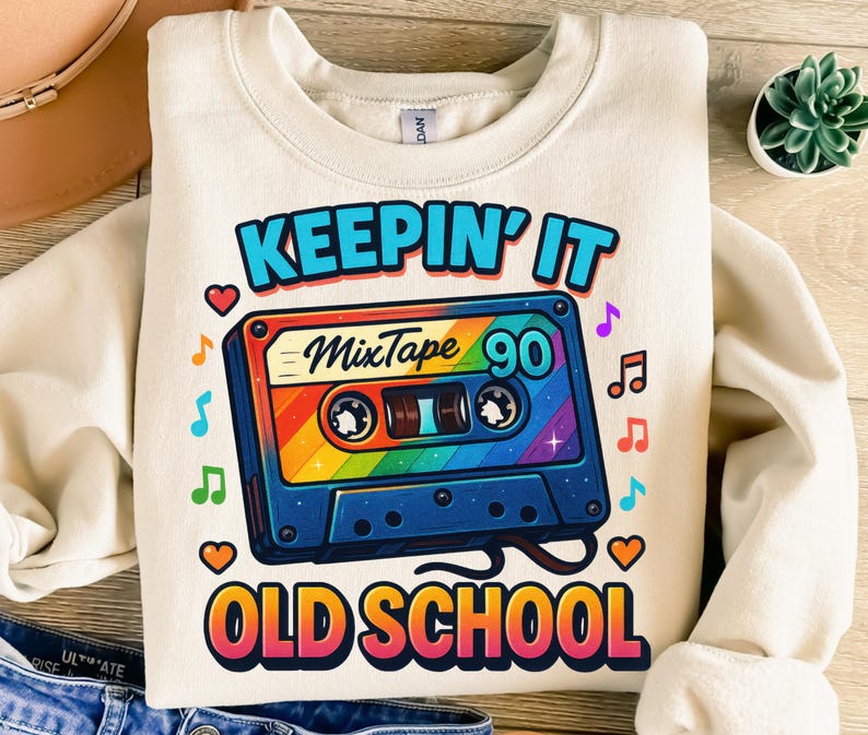 Keeping It Old School Png, Sublimation Design, Cassette Tape Png ...