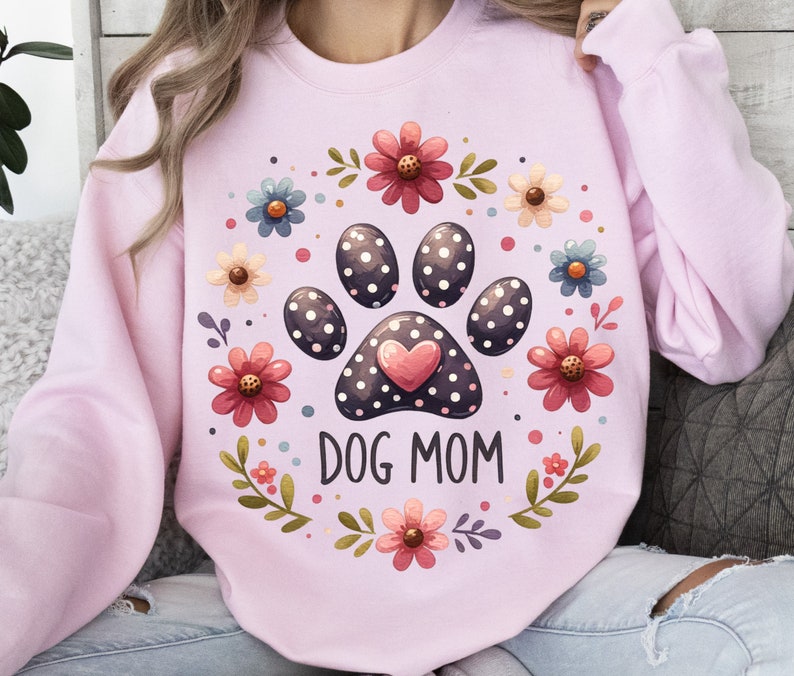 Retro Dog Mom Floral Shirt PNG for Sublimation - Etsy