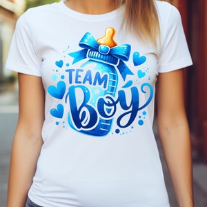 Team Boy Png, Sublimation Design, Gender Reveal Png, Baby Announcement ...