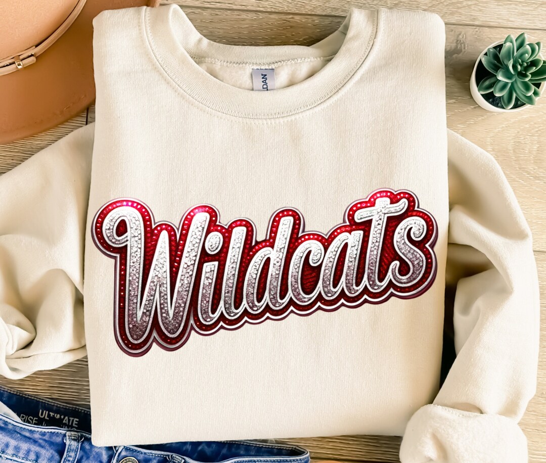 Wildcats Png, Sublimation Design, Silver Red Mascot Png, School Team ...