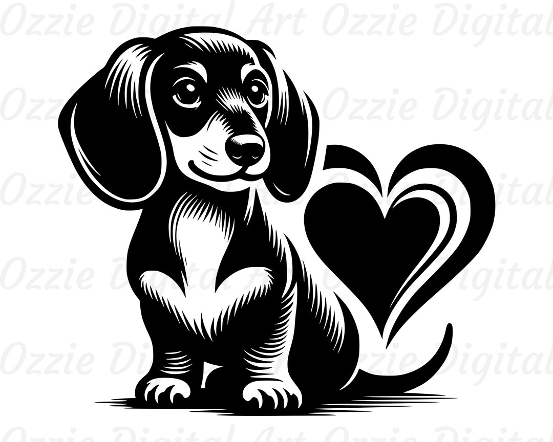 Dachshund Svg & Png, Sausage Dog Clipart, Dog Vector Image, Dachshund ...