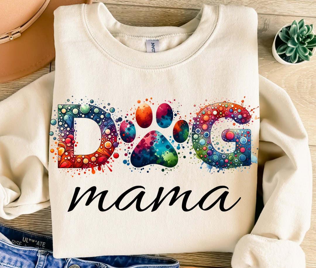 Dog Mama Png, Sublimation Design, Paw Clipart, Dog Mama Digital Image ...