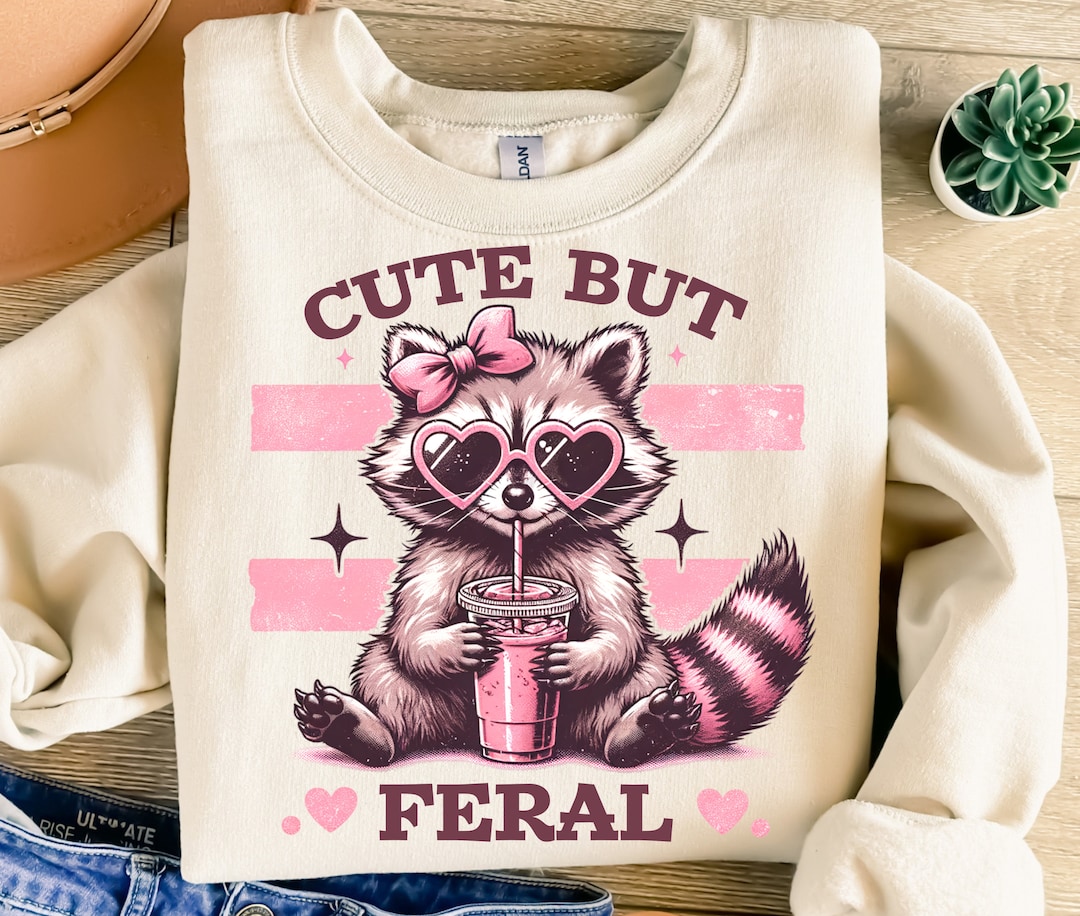 Png mignon mais sauvage, sublimation, rigolote raton laveur avec noeud ...