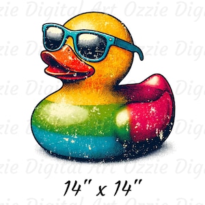 Rubber Duck With Sunglasses Png, Sublimation Design, Rubber Duck ...