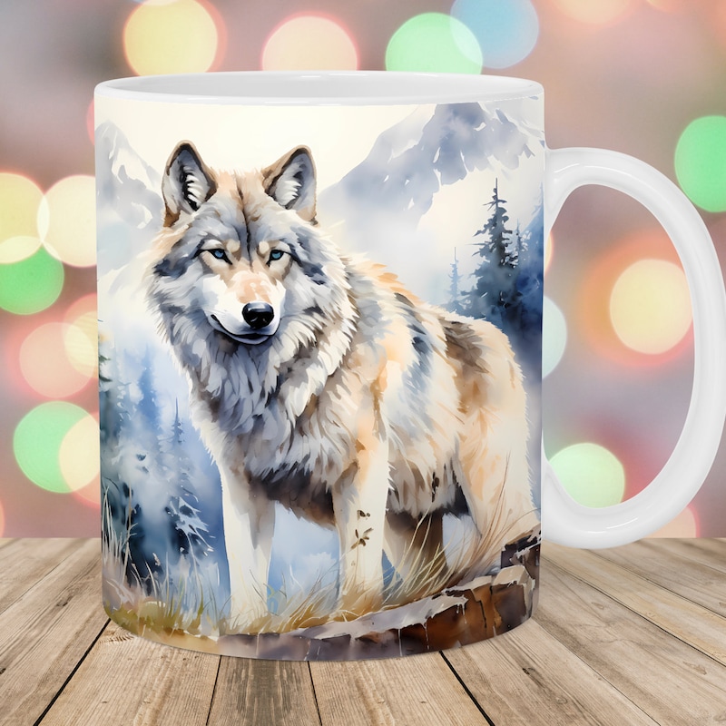 Wolf Mug 15 Oz - Etsy UK
