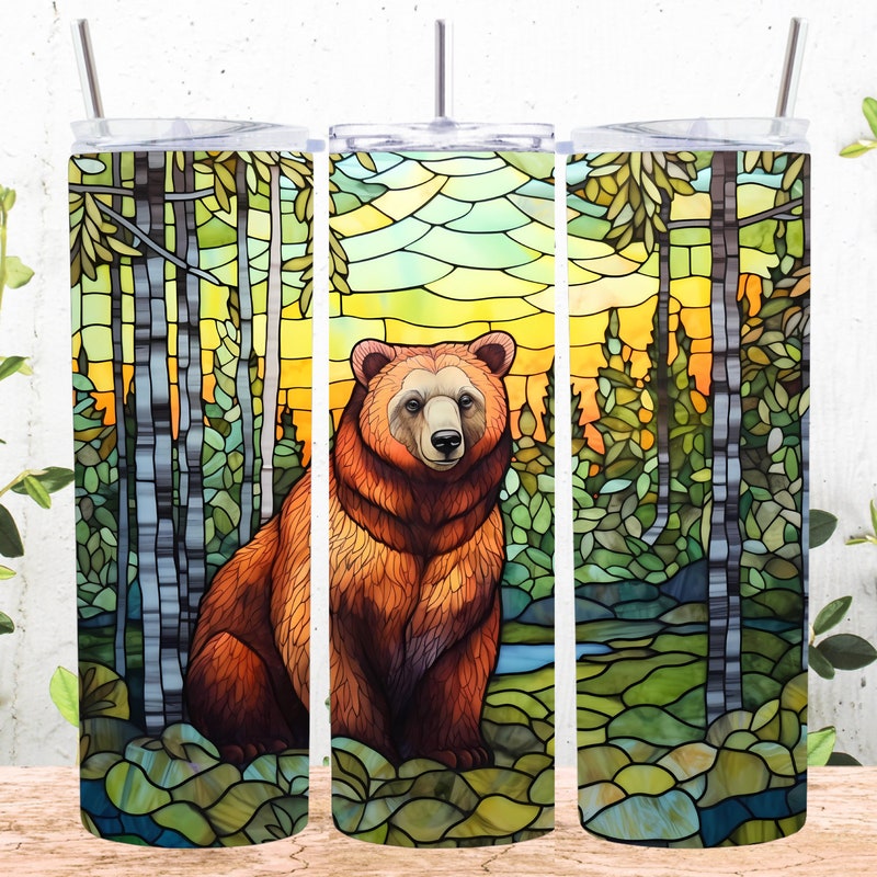 Stained Glass Bear - Etsy