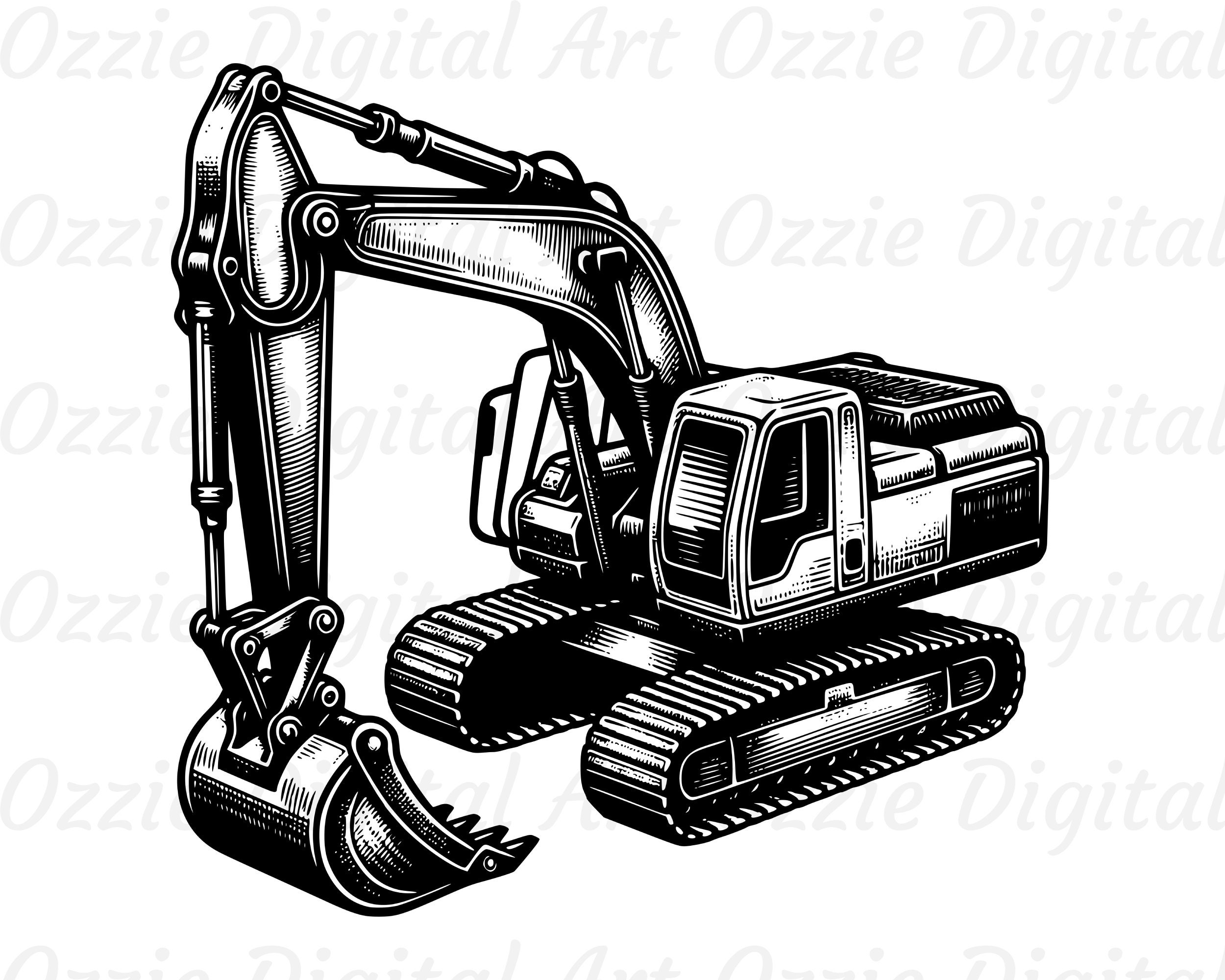 Bagger SVG & Png, Bagger Clipart, Bagger Vektorbild, Bagger Silhouette ...