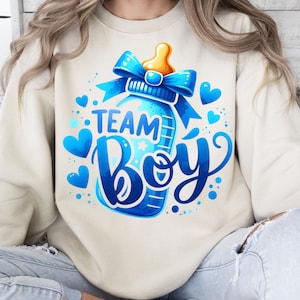 Team Boy Png, Sublimation Design, Gender Reveal Png, Baby Announcement ...