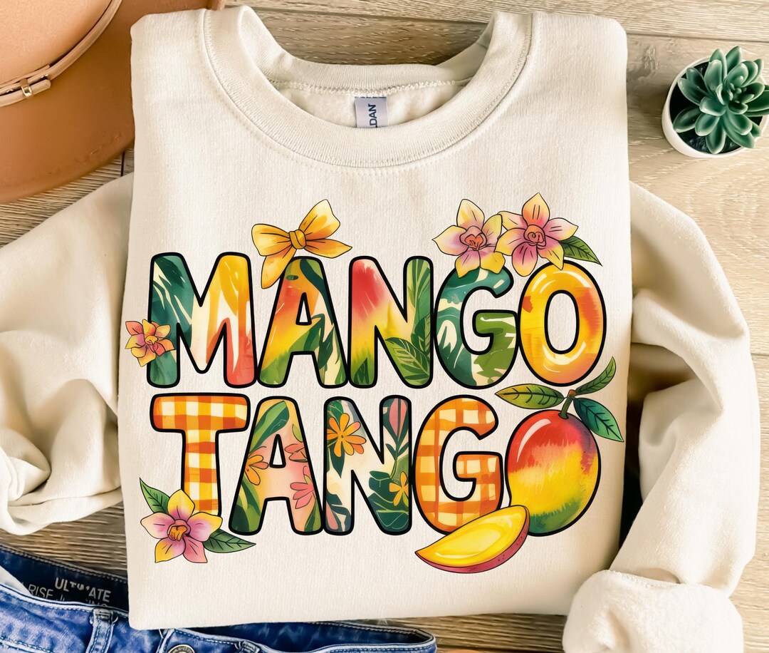 Mango Tango Png, Sublimation Design, Coquette Bow Png, Tropical Flowers ...