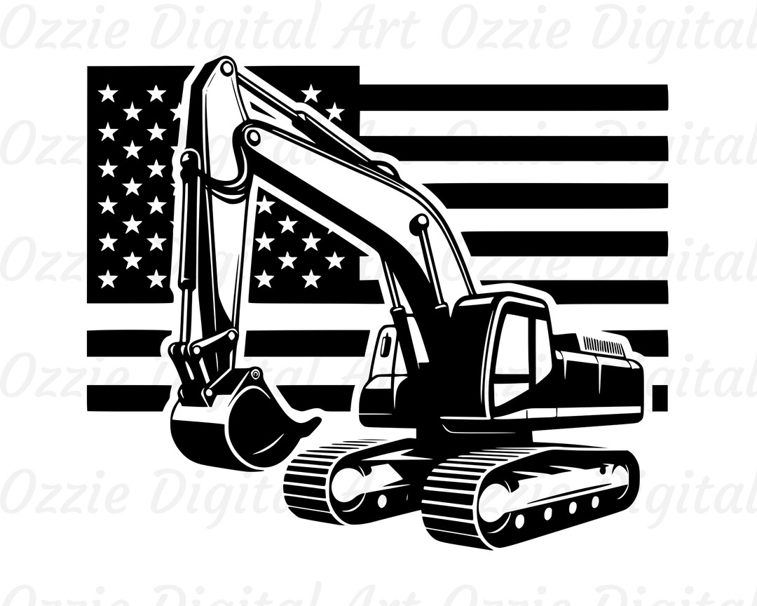 Excavator Svg & Png, Excavator Clipart, Digger Vector Image, Excavator ...
