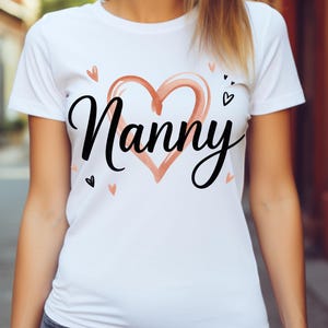 Nanny Png, Sublimation Design, Heart Png, Grandma Png, Retro Png ...