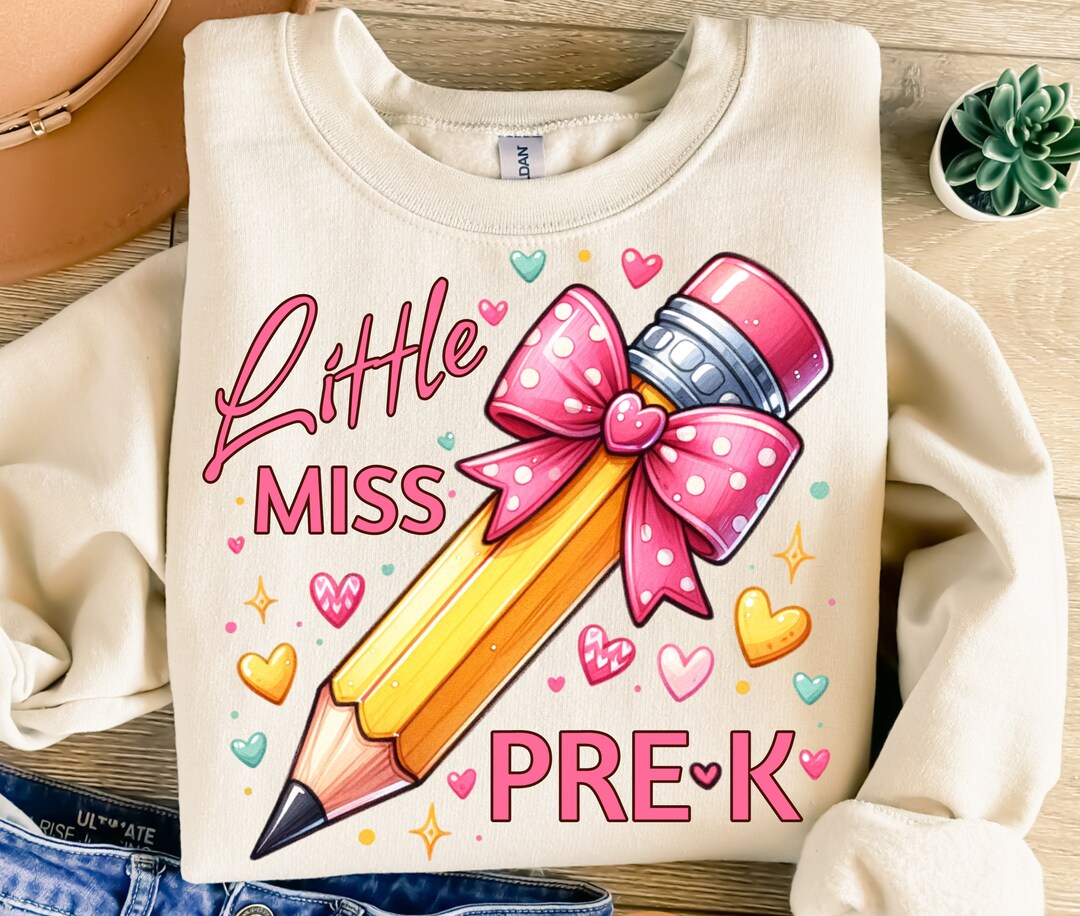 Little Miss Pre-k Png, Sublimation Design, Kids Png, Pre-kindergarten ...