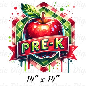 Pre-k Png, Sublimation Design, Pre-kindergarten Png, Apple Png, Kids ...