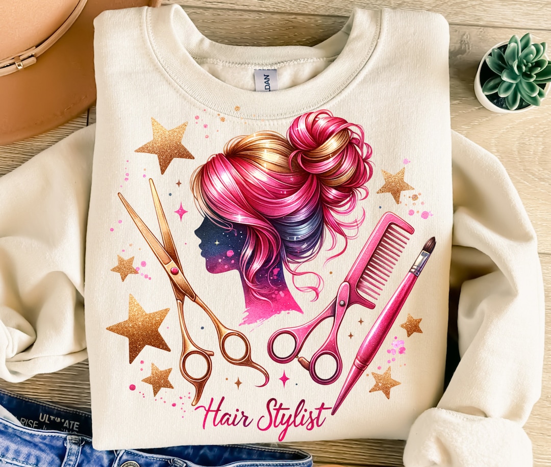 Hair Stylist Png, Sublimation Design, Hairdresser Clipart, Hair Stylist ...