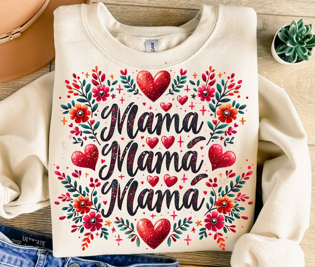 Mama Svg, Sublimation Design, T-shirt Svg, Sweatshirt Design, Red ...
