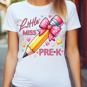 Little Miss Pre-k Png, Sublimation Design, Kids Png, Pre-kindergarten ...