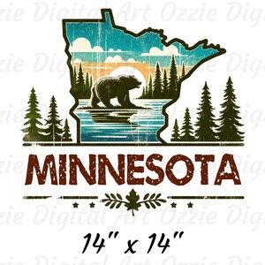 Vintage Minnesota Bear Shirt PNG for Sublimation - Etsy