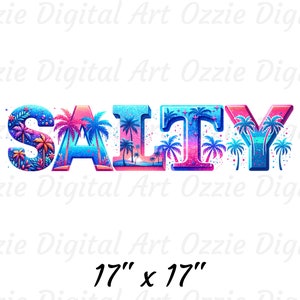 Salty Png, Funny Sublimation Design, Beach Clipart, Tropical Digital ...