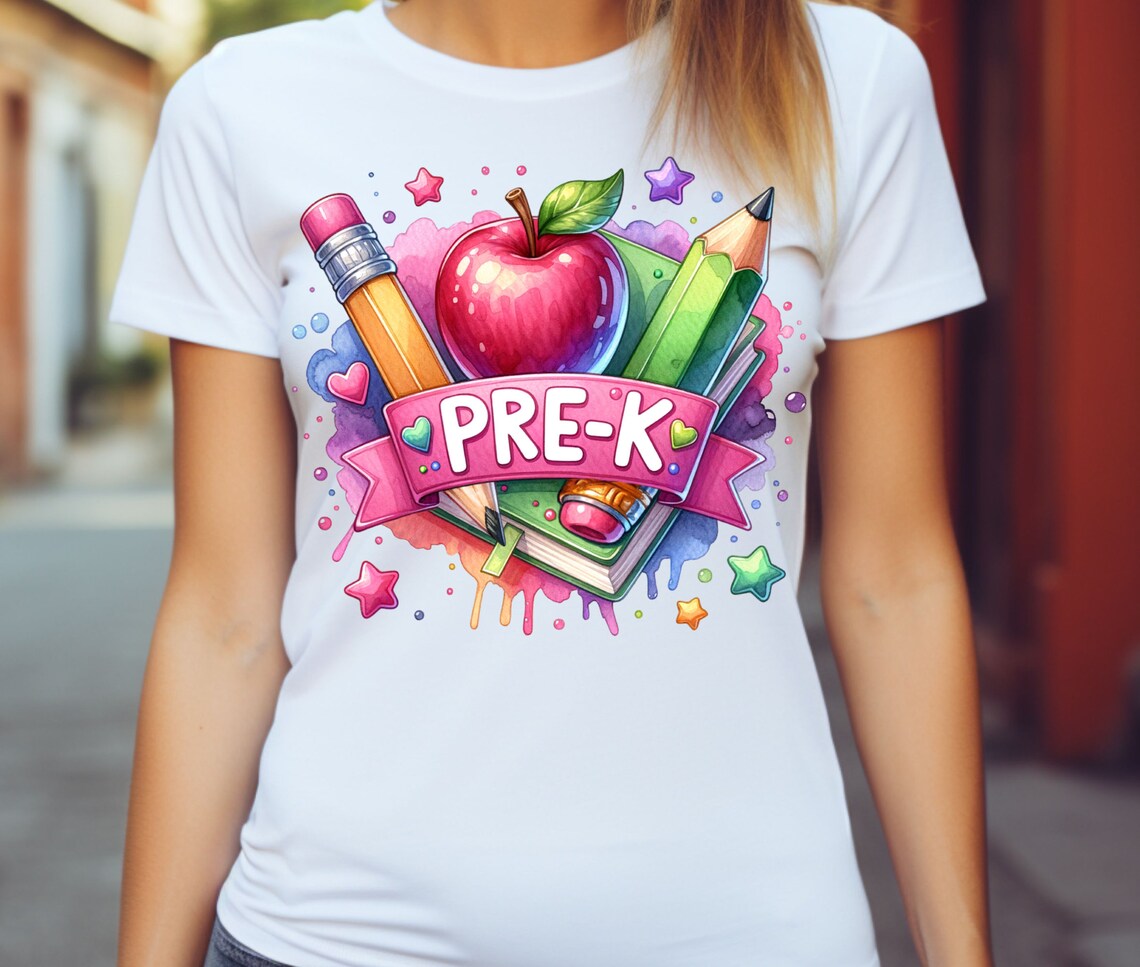 Pre-k Png, Sublimation Design, Kids Png, Pre-kindergarten Png, Colorful ...