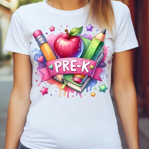Pre-k Png, Sublimation Design, Kids Png, Pre-kindergarten Png, Colorful ...