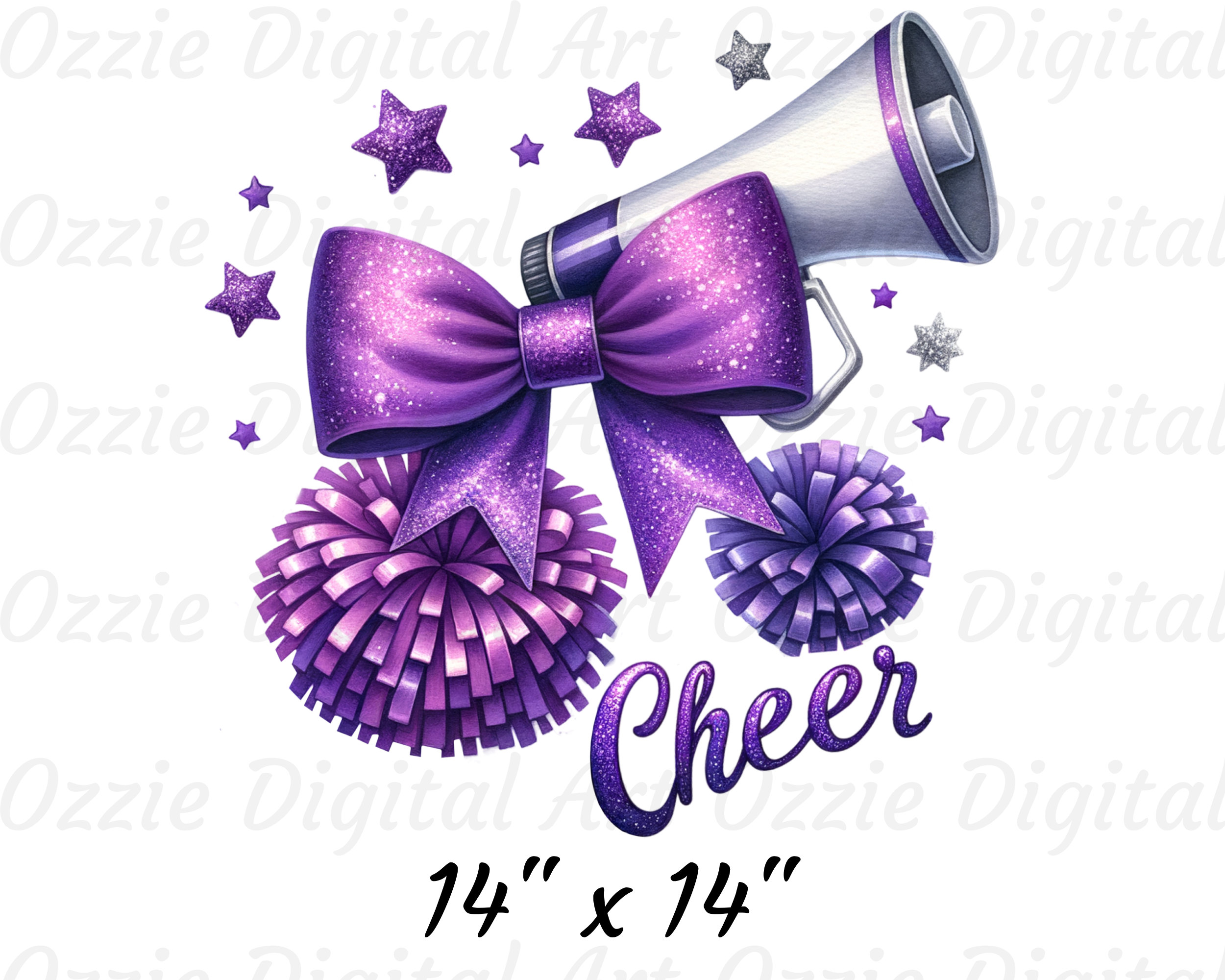 Purple Cheer Png, Sublimation Design, Pom Poms Png, Cheerleader Png ...